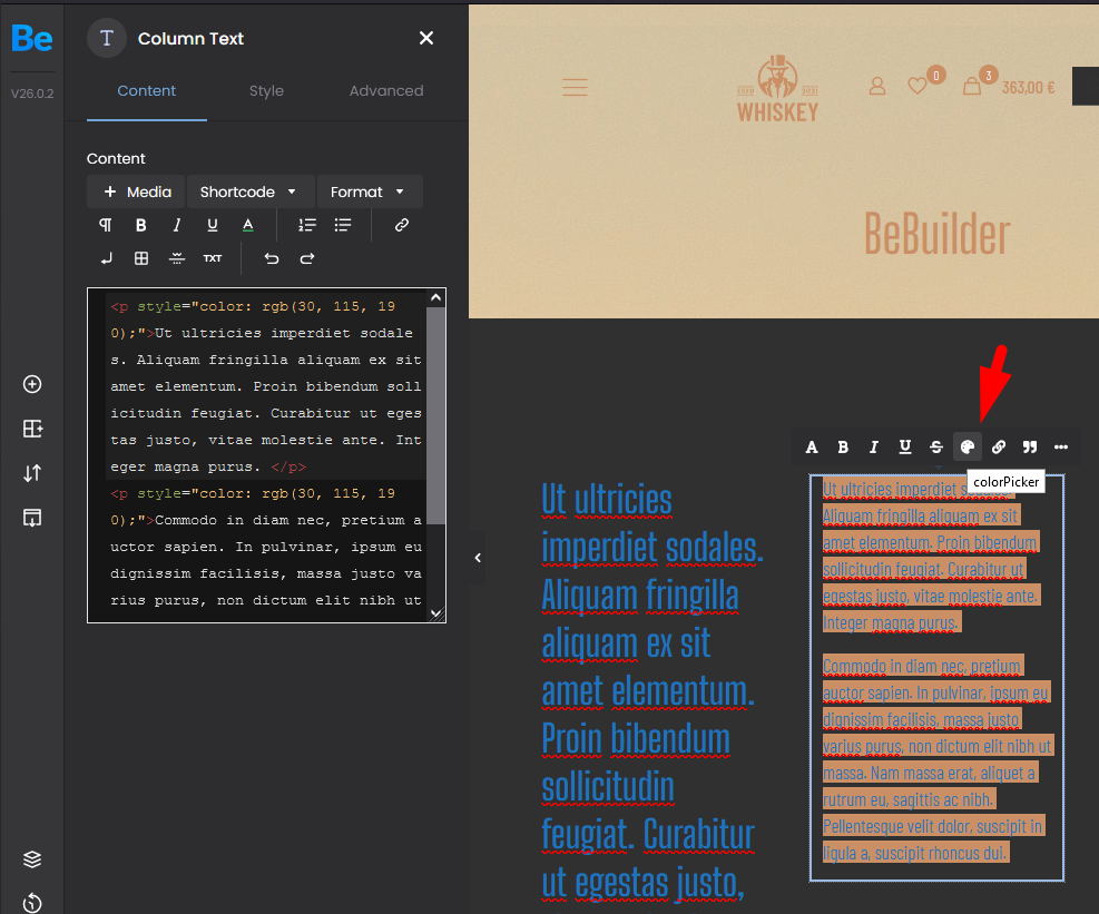Change Colour Of Text For A Specific Wrap Betheme Support Forum